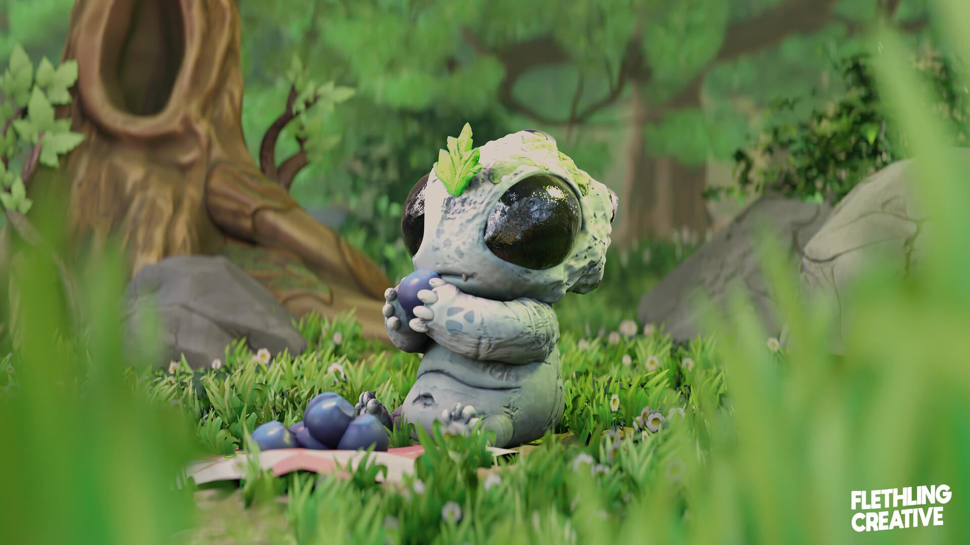 ArtStation - Lil Rock Monster