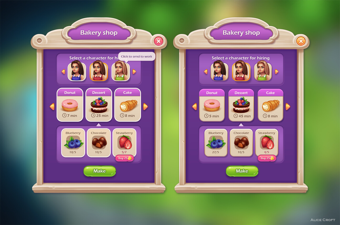 ArtStation - GUI Bakery Shop