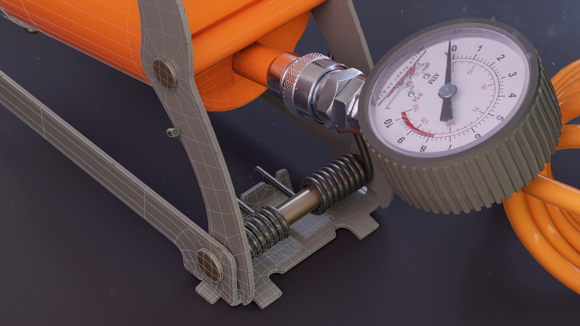 ArtStation - Air Pump: High Poly & Wireframe