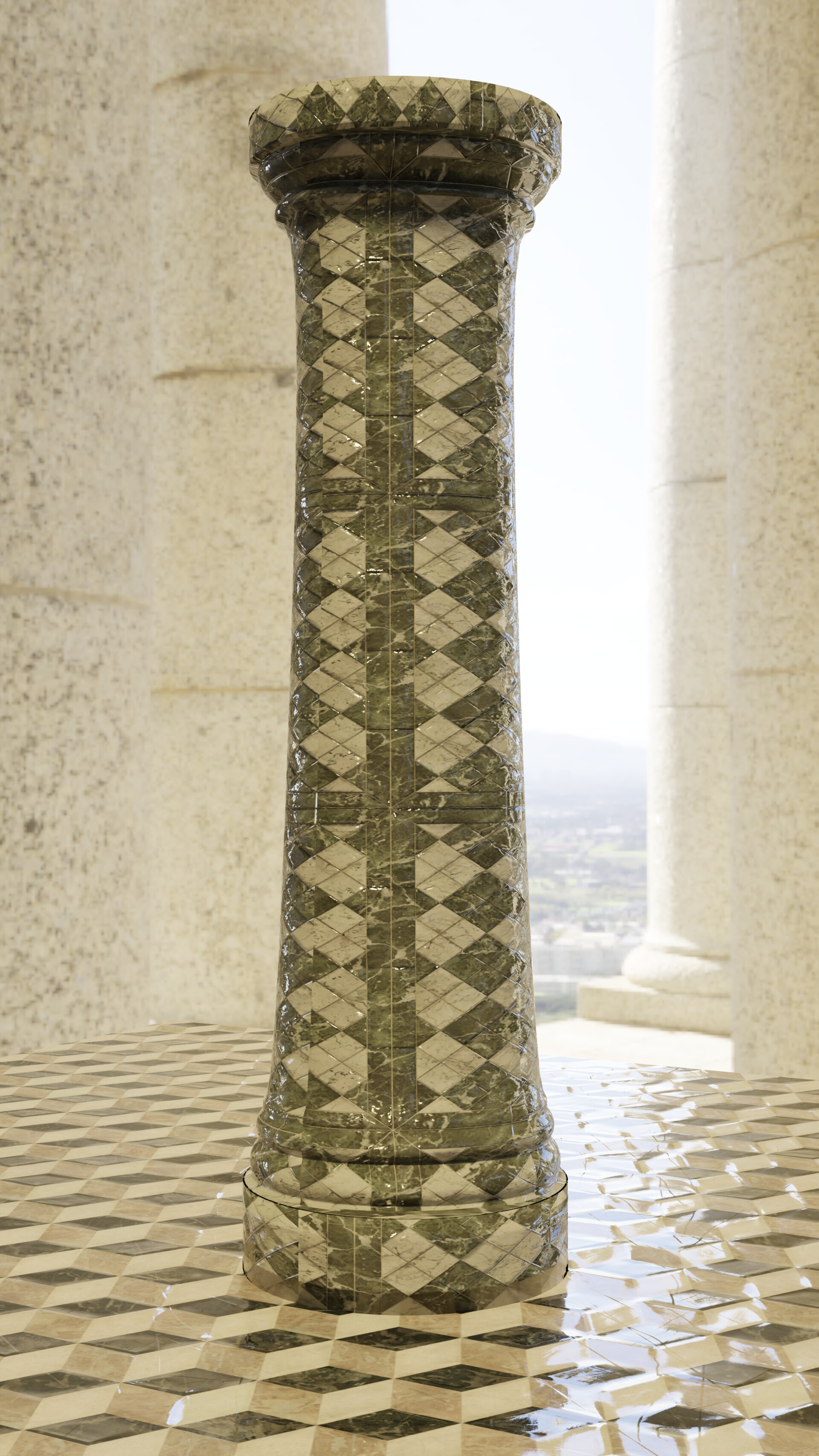 ArtStation - Mid Poly Pillar