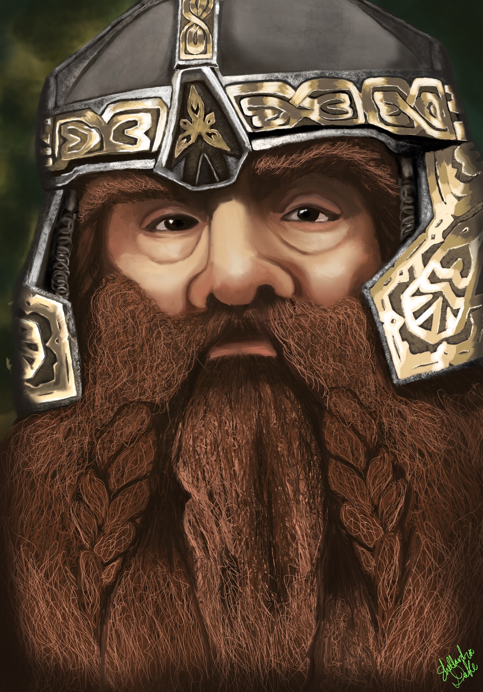 S. Rose -Drake - Gimli From Lord of the Rings (Fan Art)