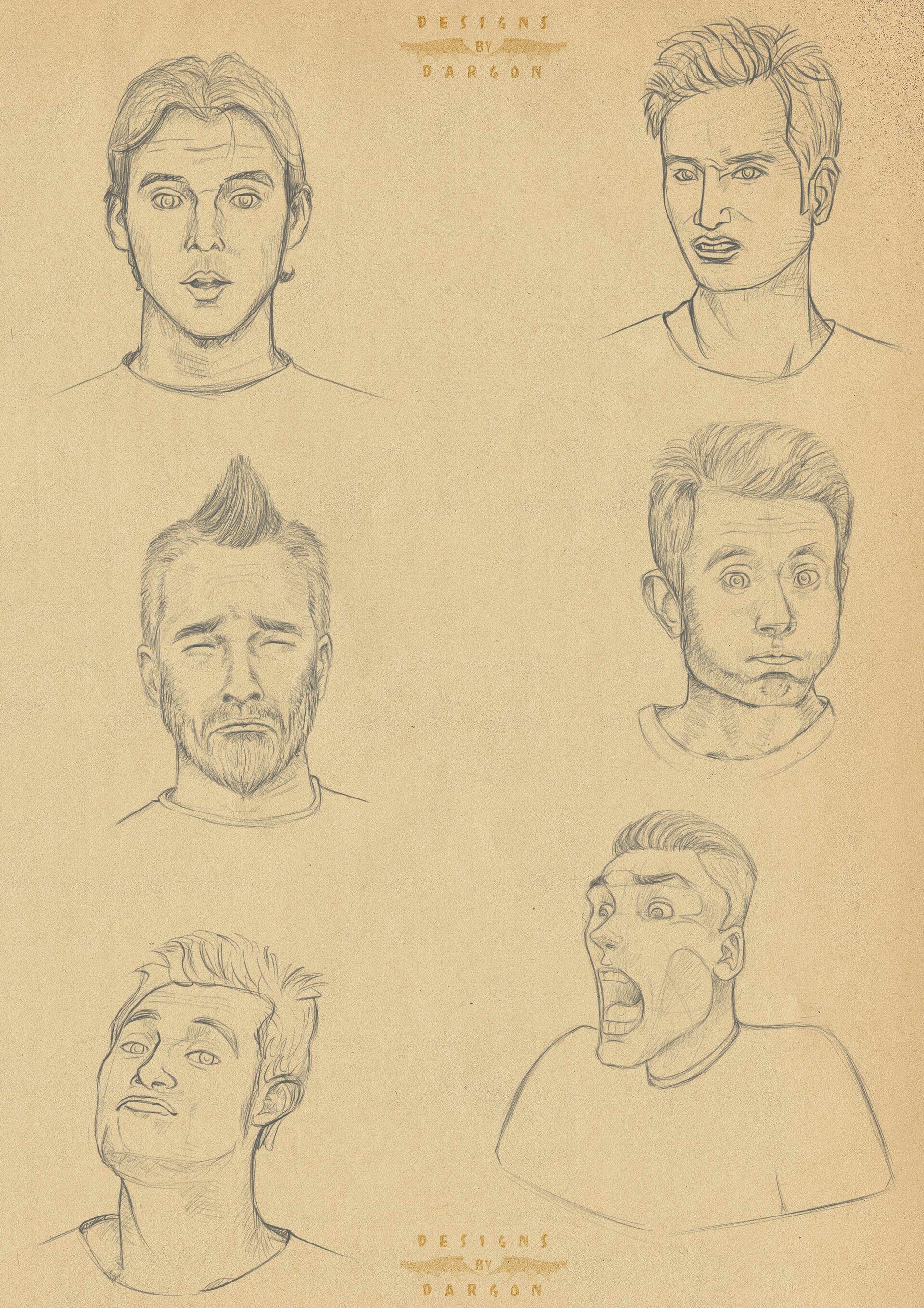 ArtStation - Male Facial Expressions