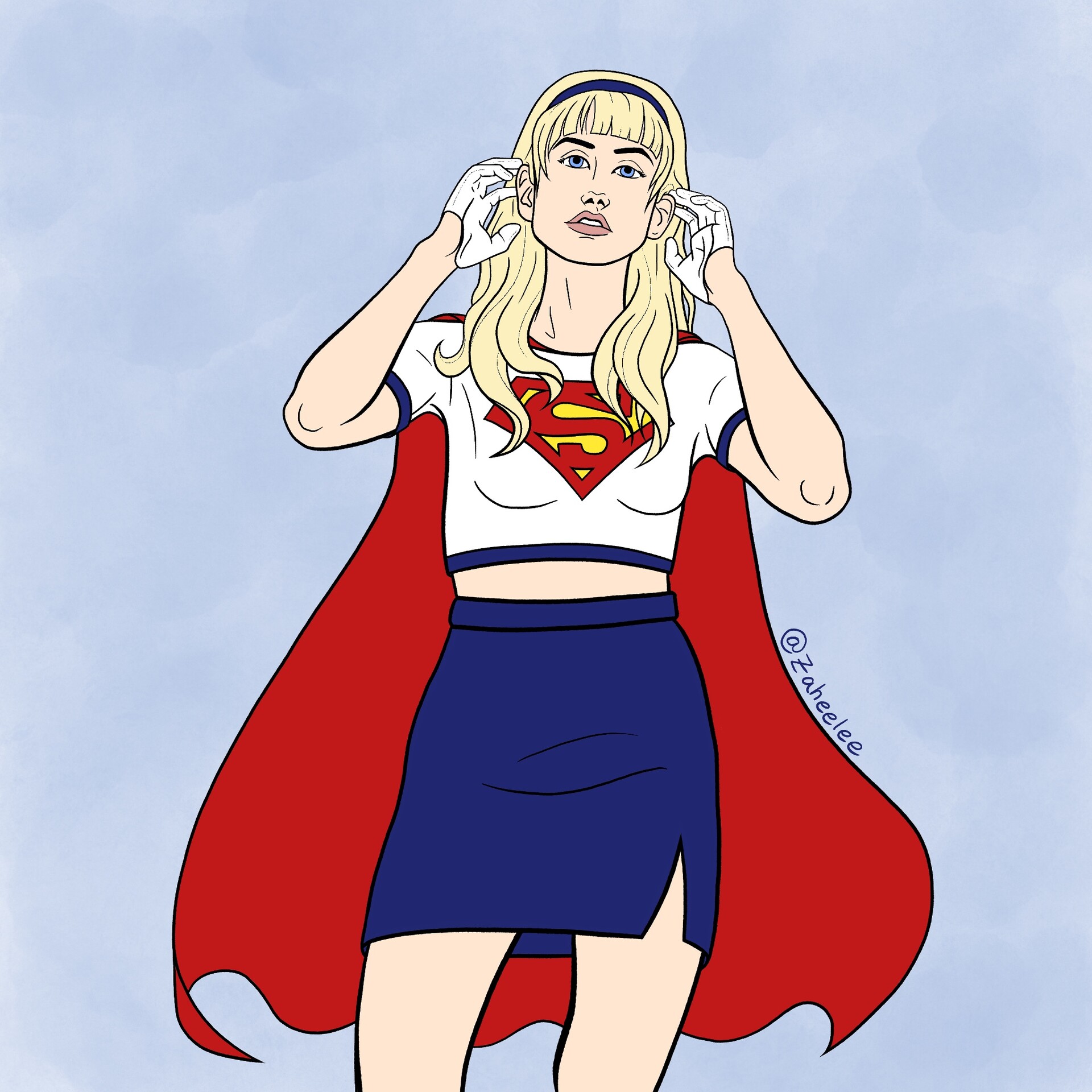 ArtStation - Linda Danvers Supergirl Sketch