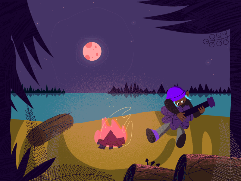 campfire 2d animation