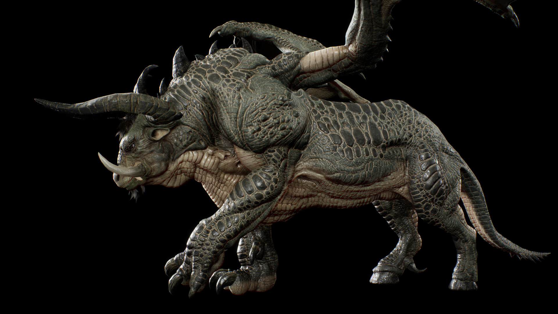 Wingfox workshop - 3D Game Character Creature “Behemoth”