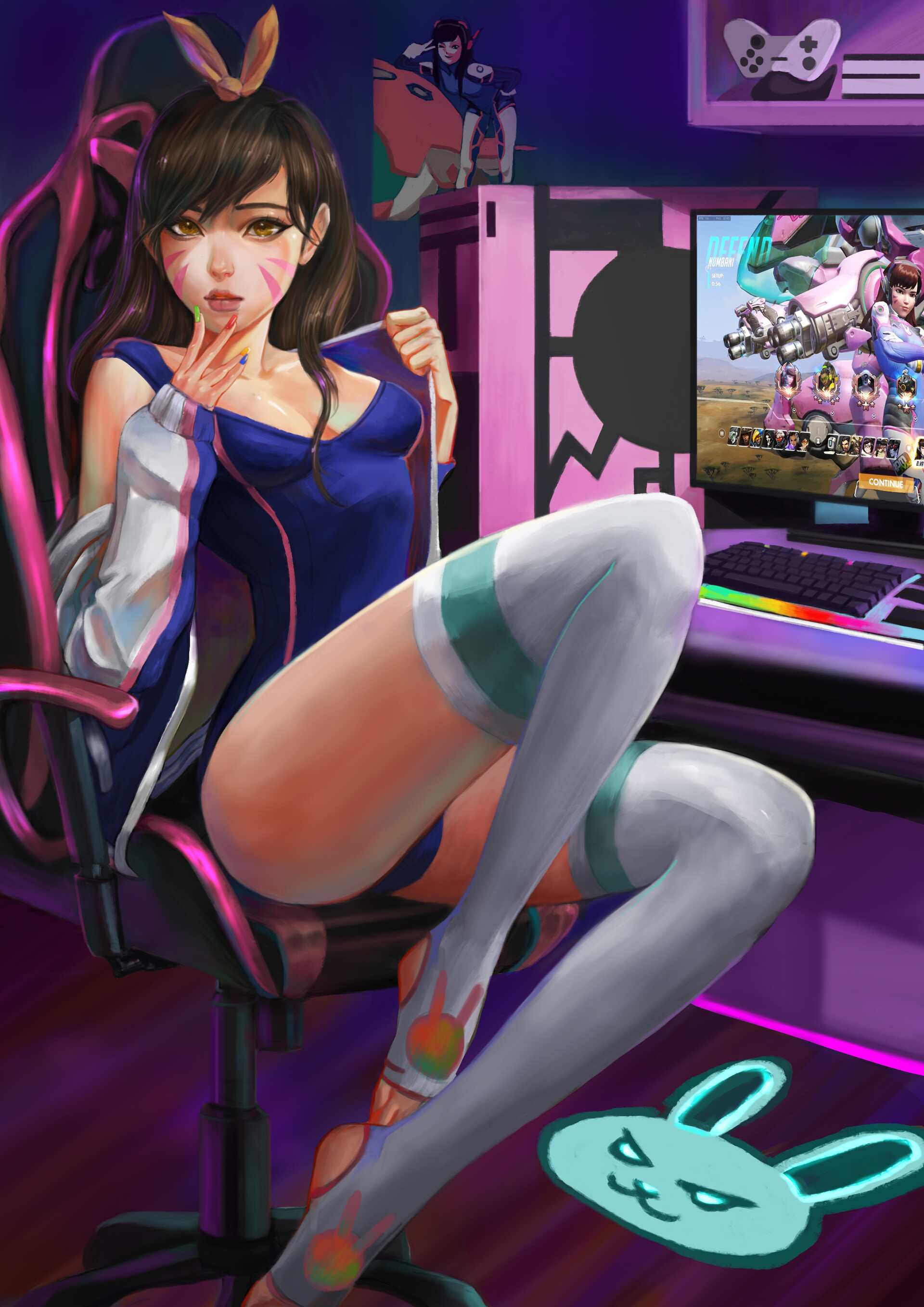 ArtStation - DVa Gamer Girl