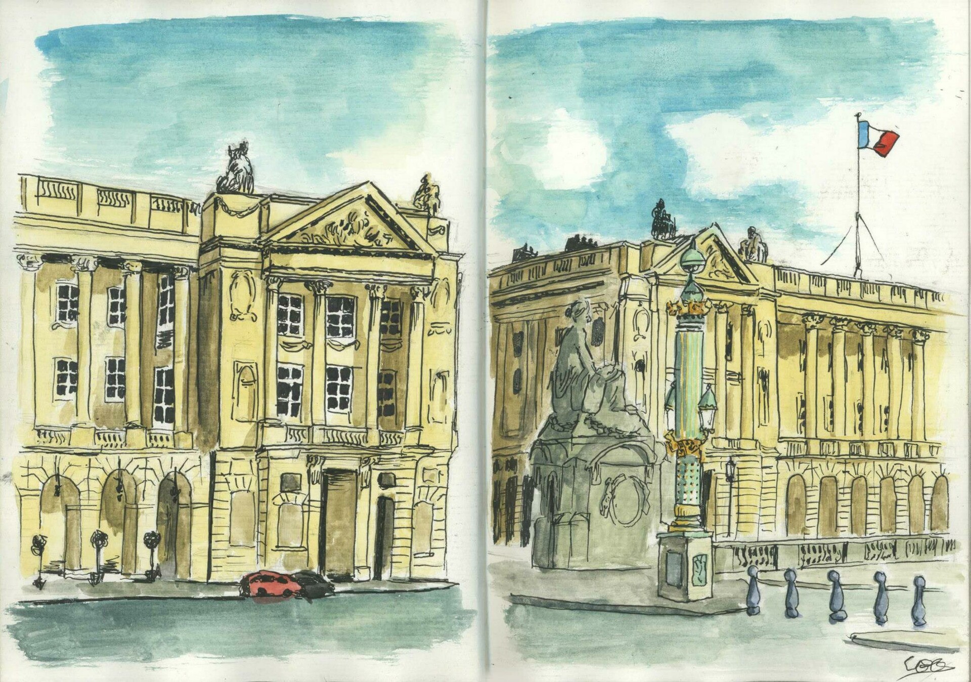 ArtStation - Paris sketchbook paintings