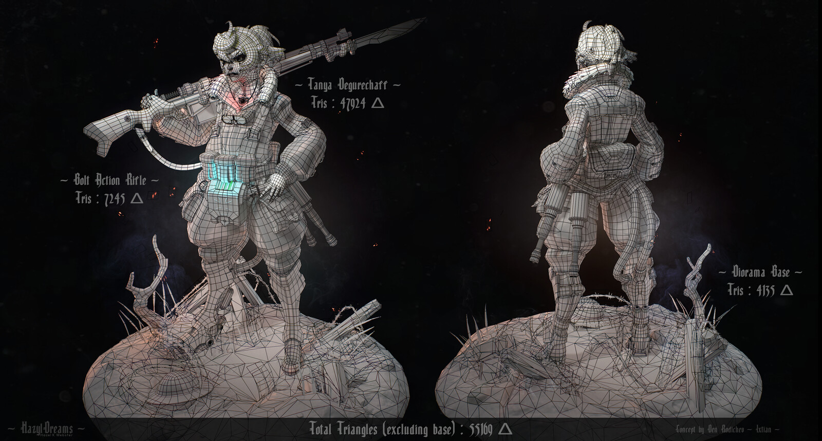 Hazel Webster - [ White Silver ] Tanya Degurechaff - Fanwork