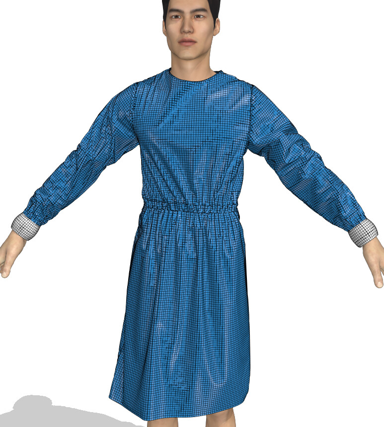 ArtStation - medical isolation gown