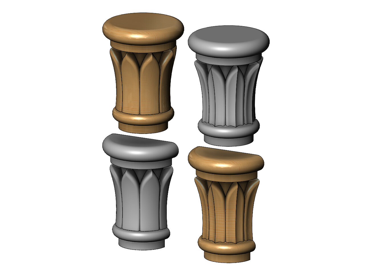 ArtStation - Egyptian Papyrus Leaves Columns Capitals
