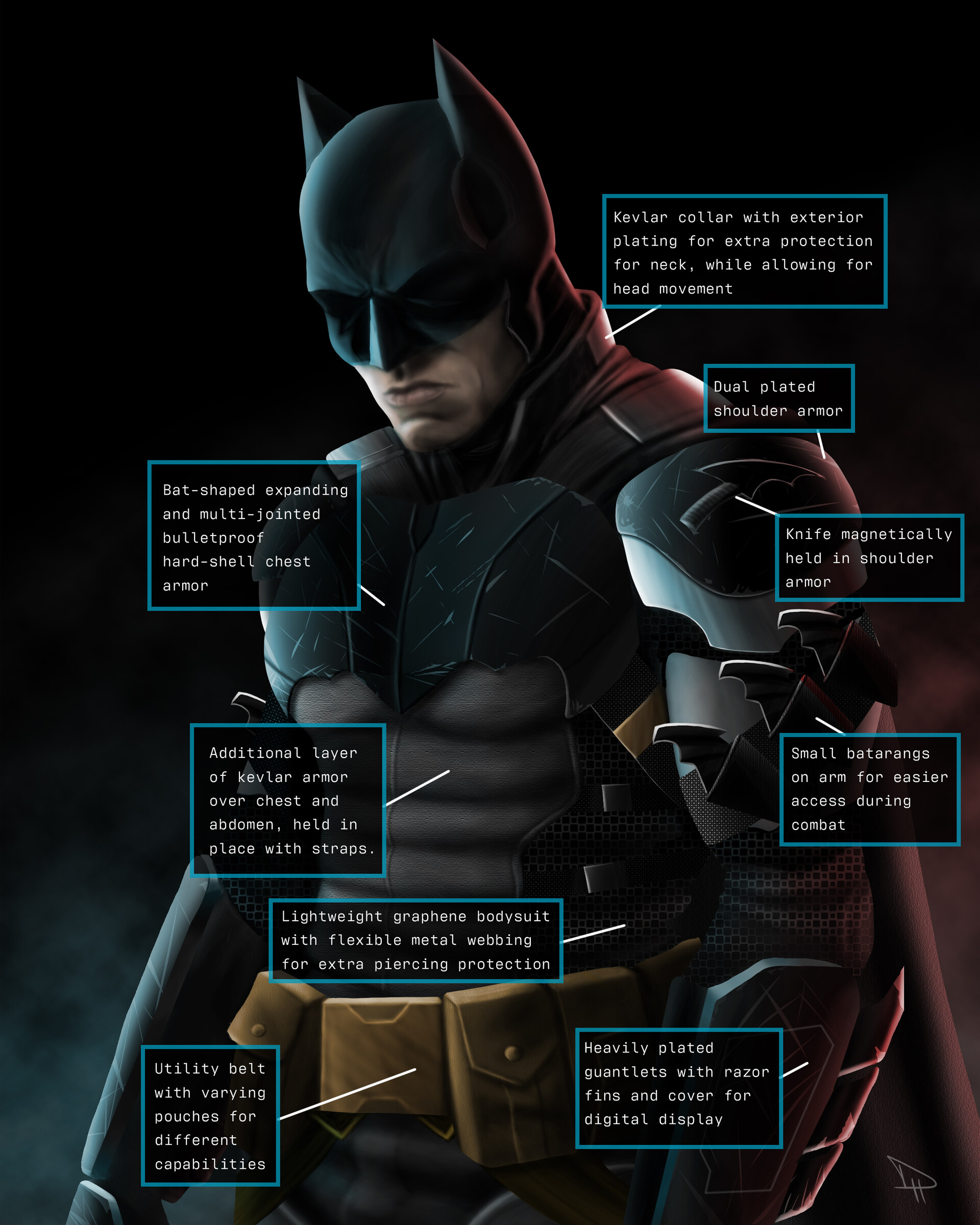 how to draw batman suit
