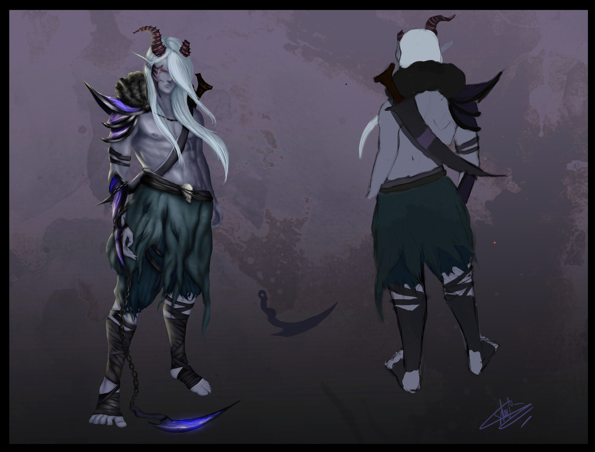 ArtStation - Elf Assassin-Dark Faction