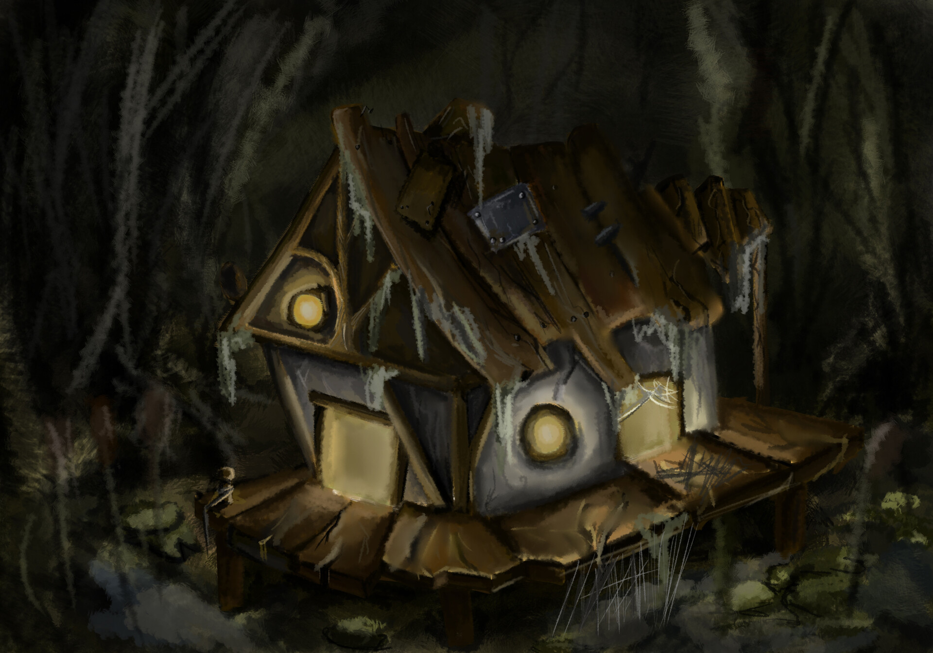 ArtStation - hut on the swamp