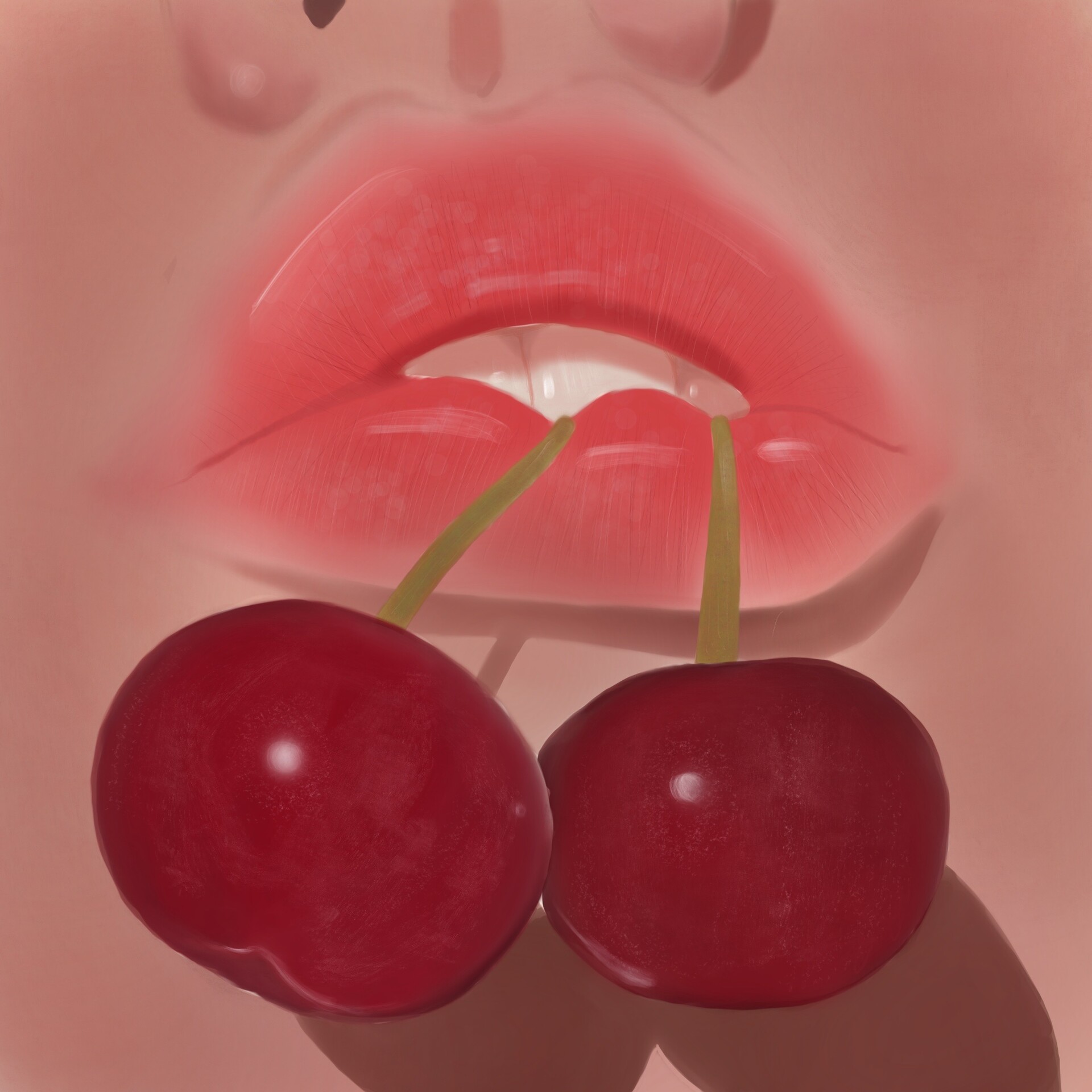 ArtStation - Cherry and lips