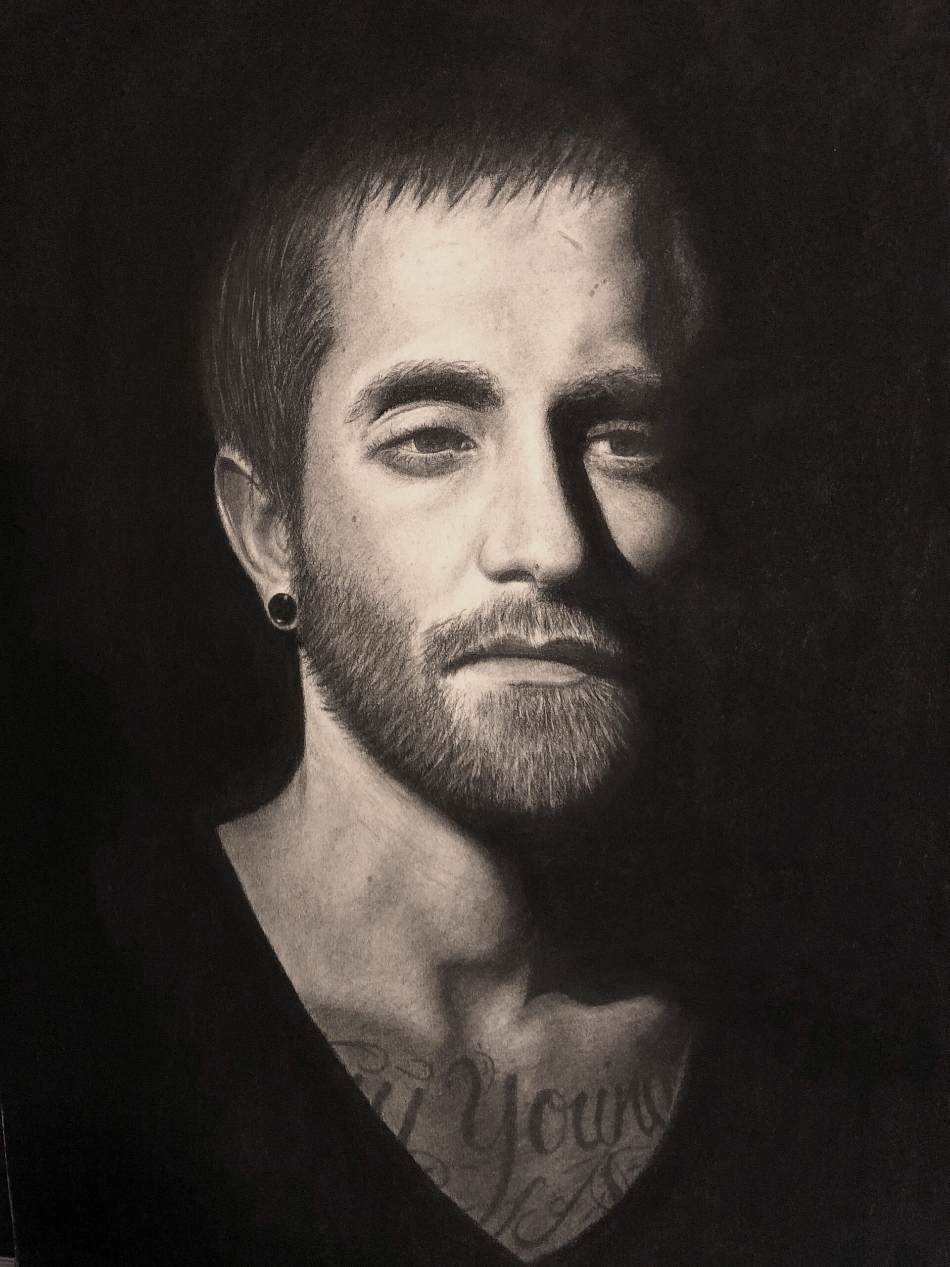 ArtStation - Rembrandt Lighting Portrait Study - Charcoal