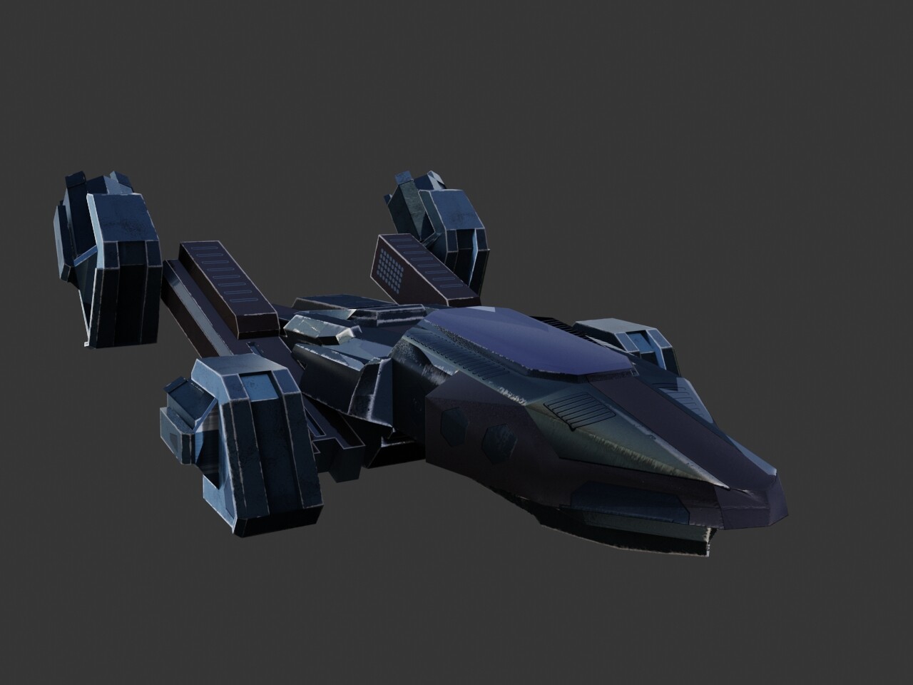 ArtStation - Low Poly Space Ship