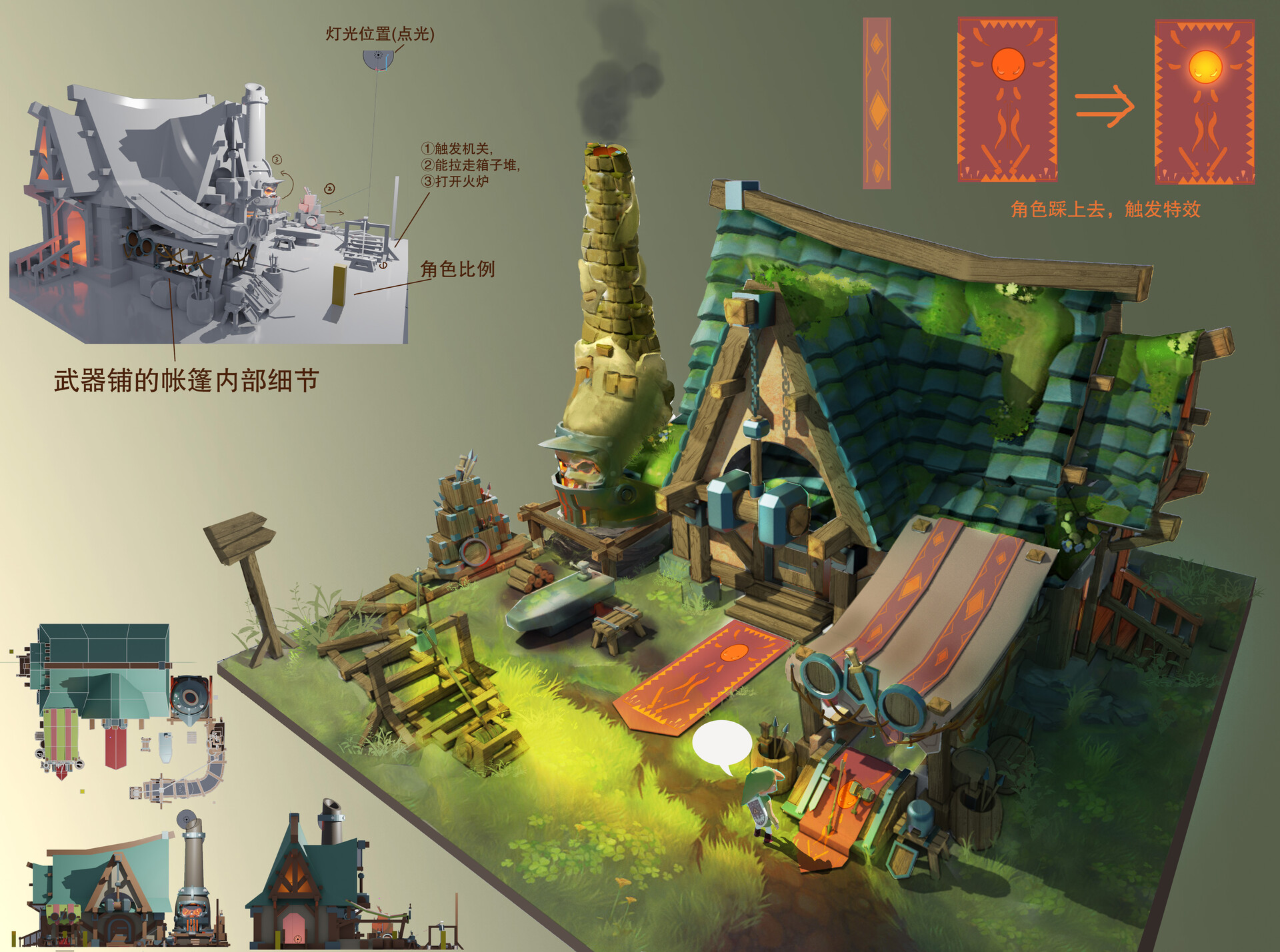 ArtStation - blacksmith's building design