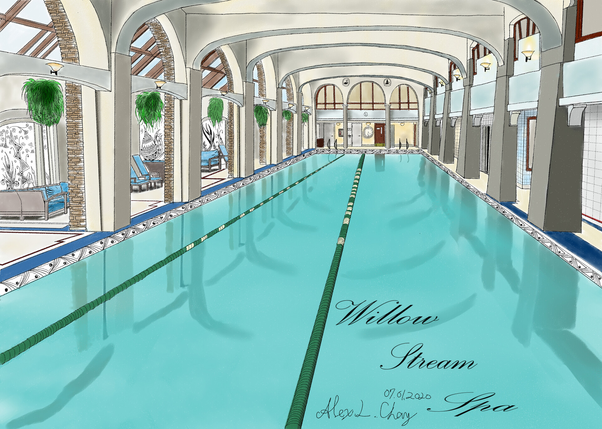 ArtStation - Willow Stream Spa Banff Springs