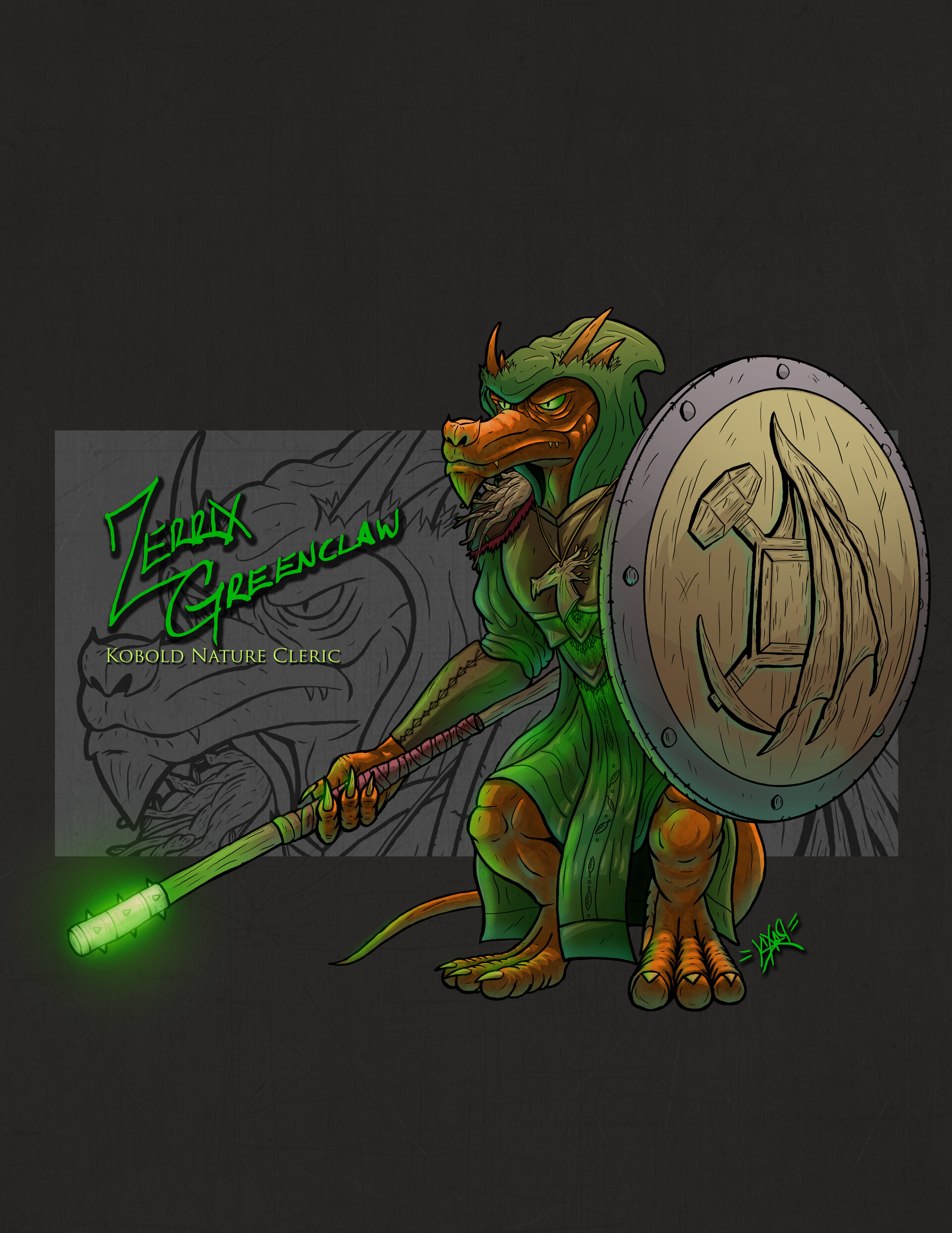 ArtStation - Nature Cleric Kobold - Zerrix Greenclaw