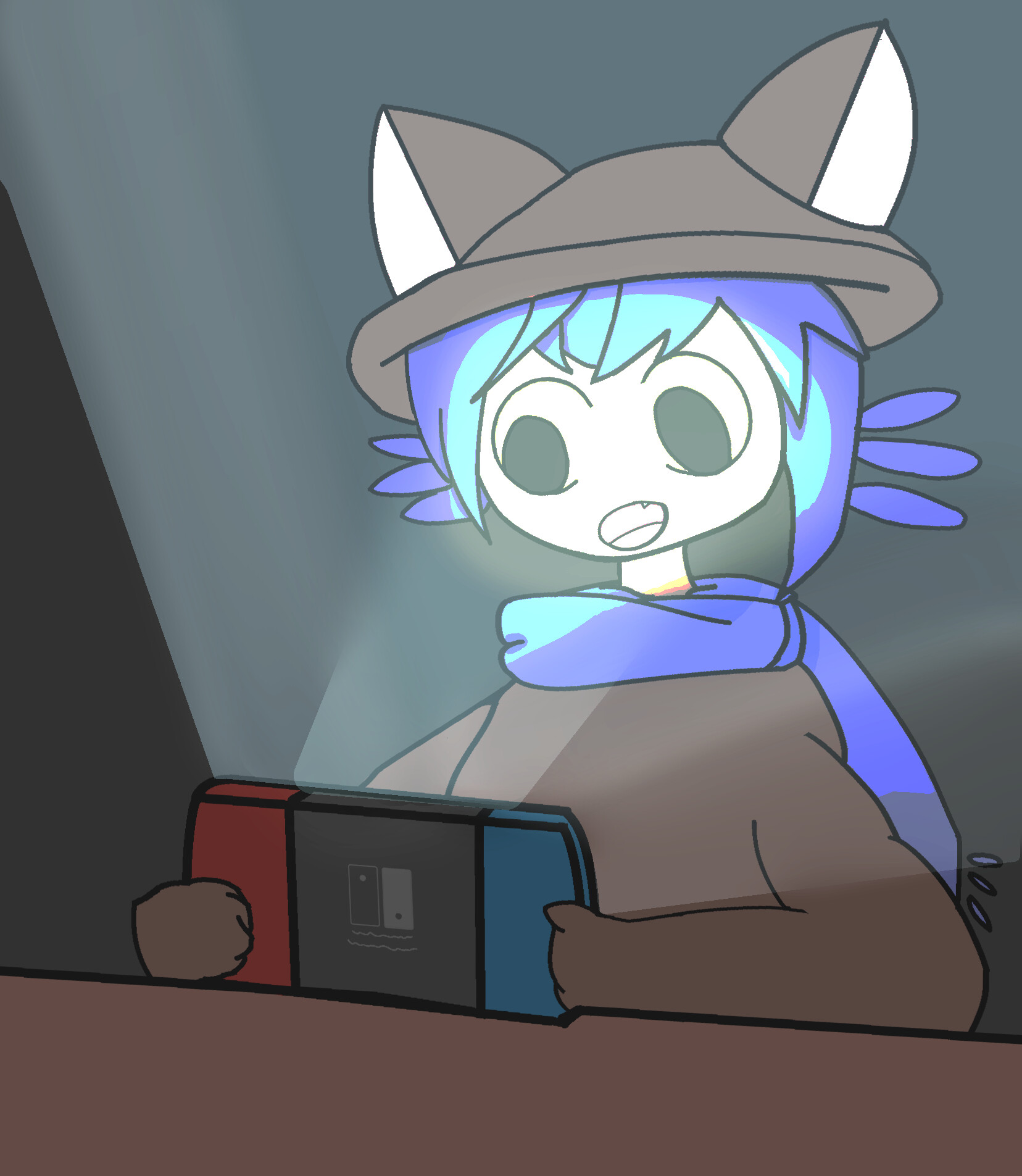 ArtStation - niko playin his switch