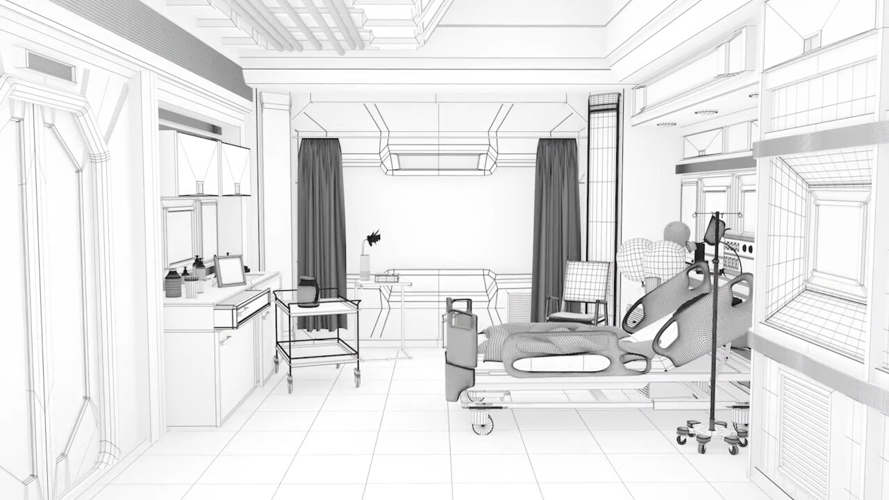 Hospital Inside Sketch