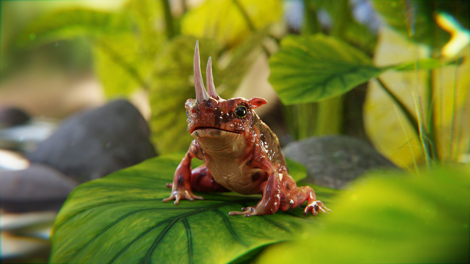 ArtStation - Rhinoceros frog