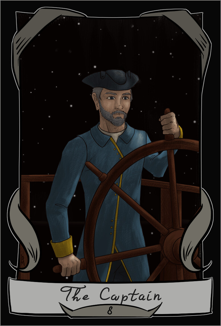 ArtStation - The Captain - Blades in the Dark tarot card