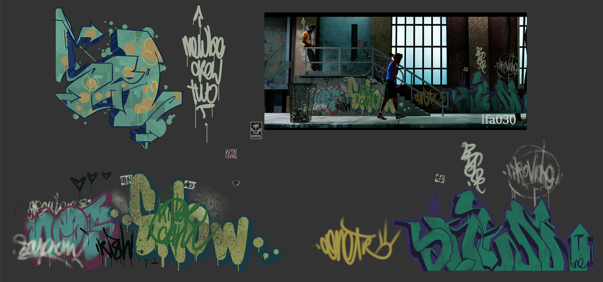 ArtStation - Into the Spider-Verse: Background Graffiti Elements