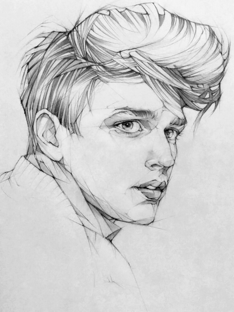 how to draw a portrait of a boy