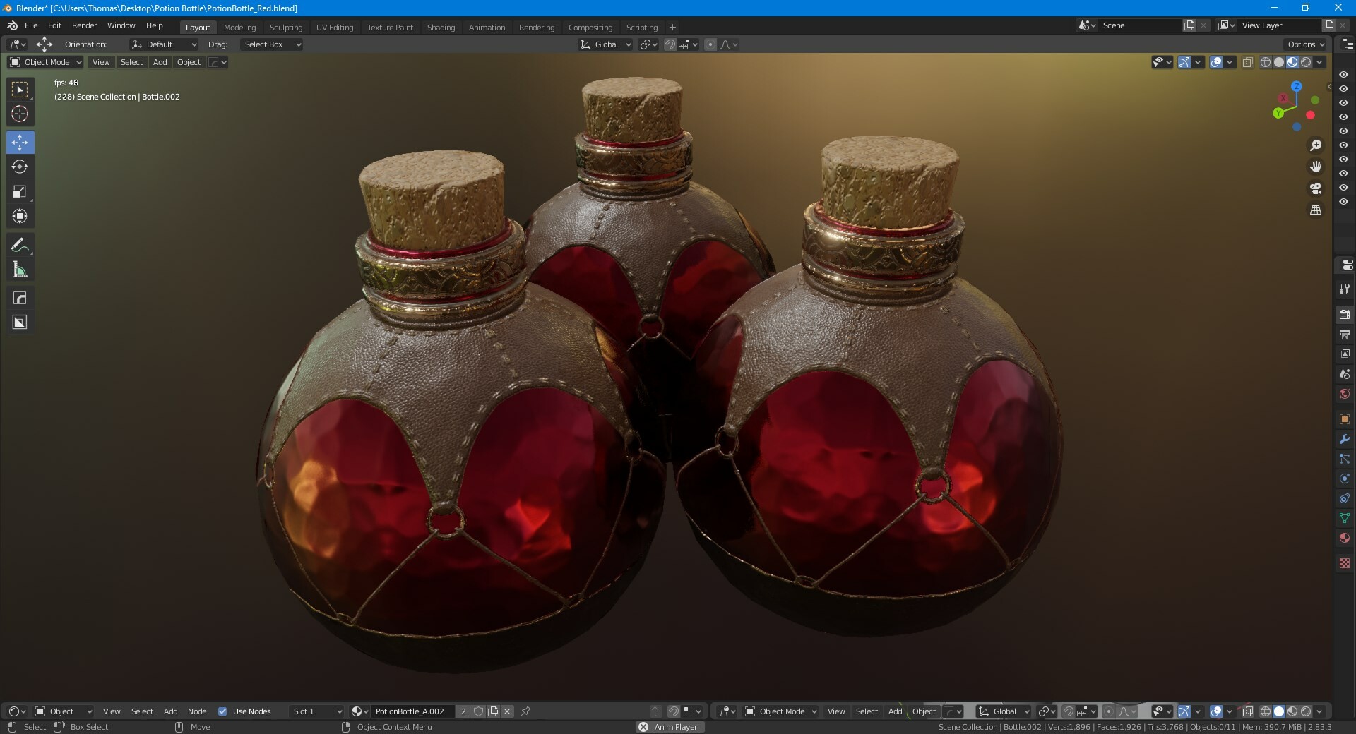 ArtStation - Fantasy Potion Bottle