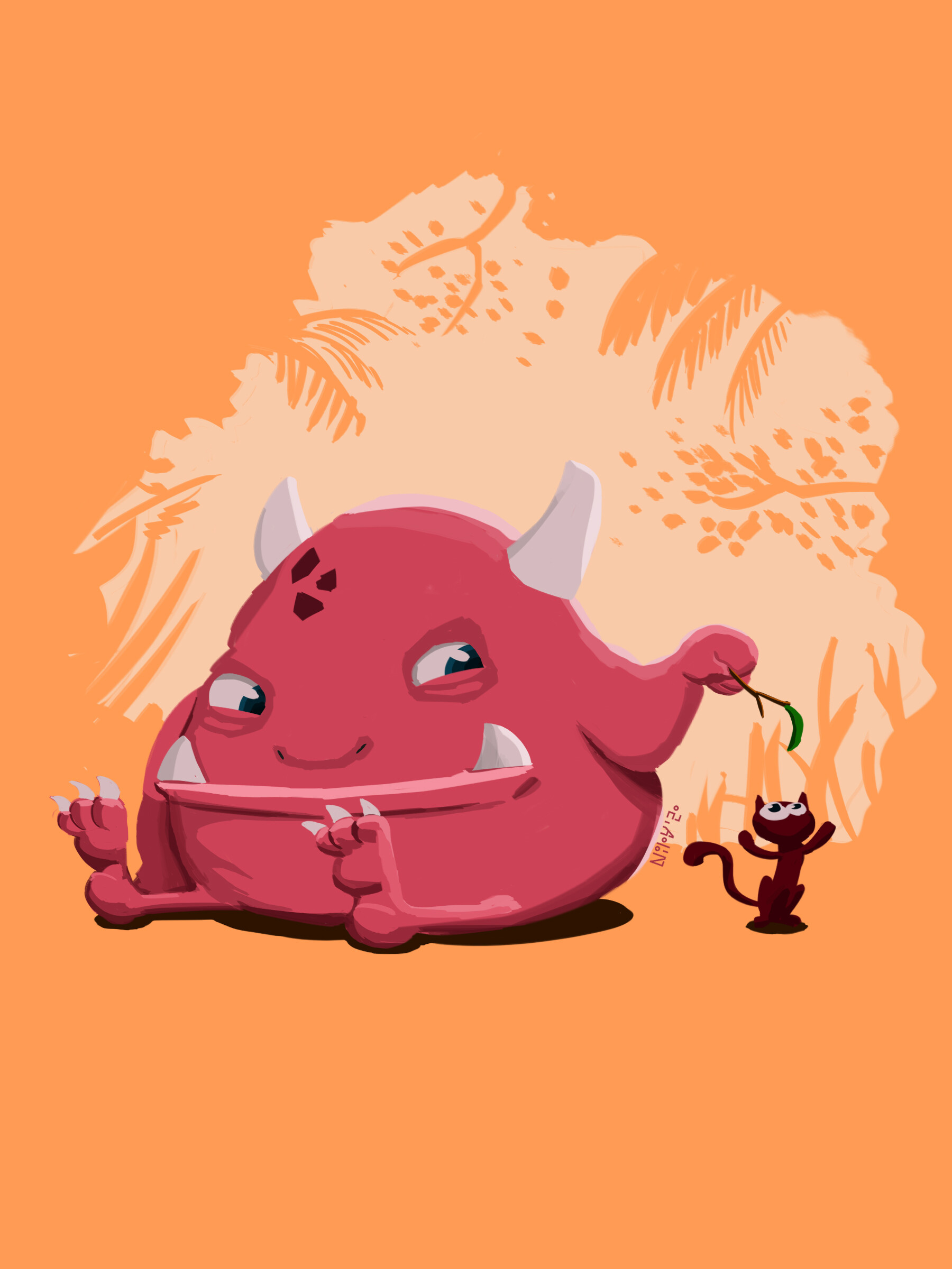 ArtStation - Jeff & the cat called Monster