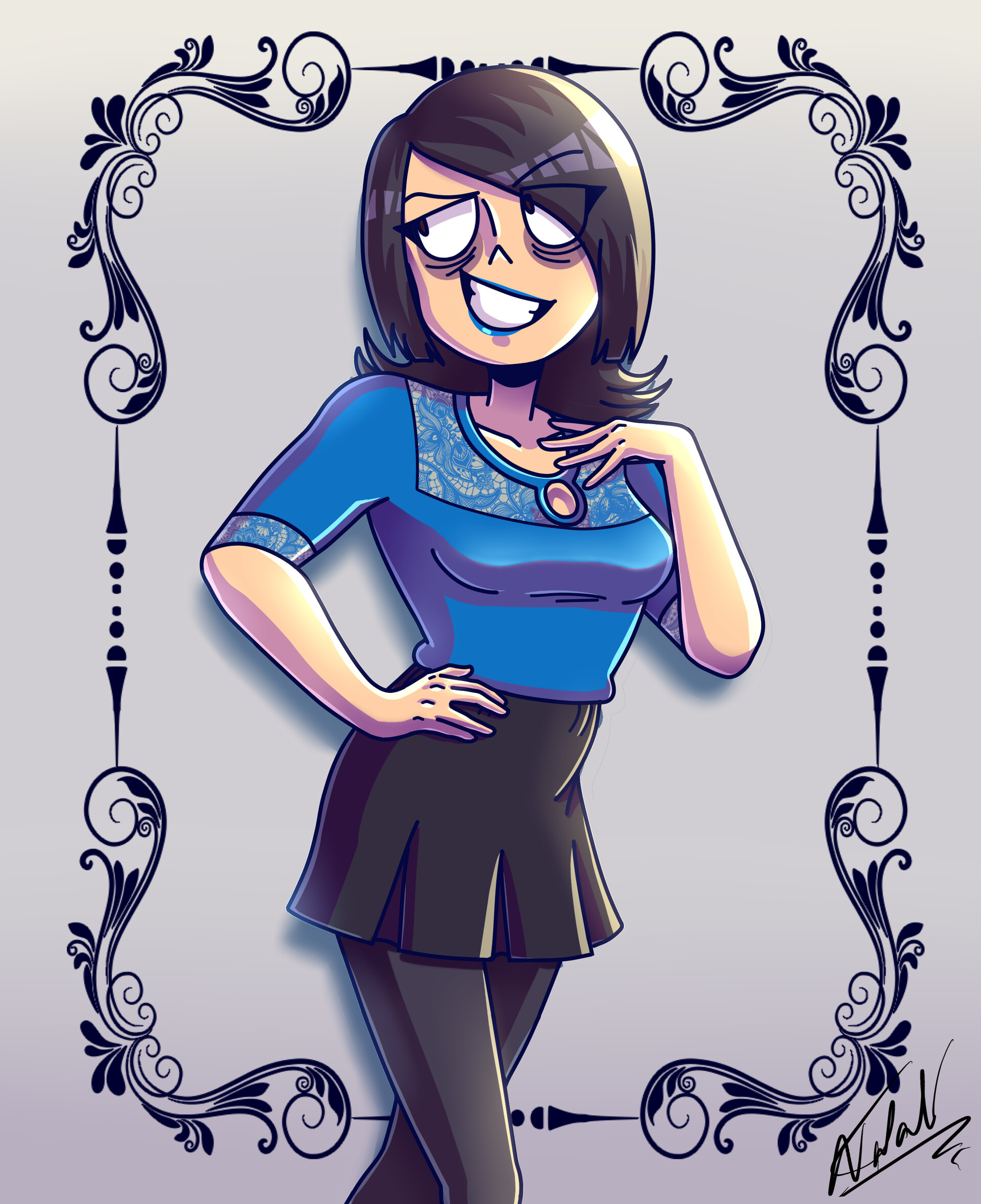 ArtStation - Nat in blue