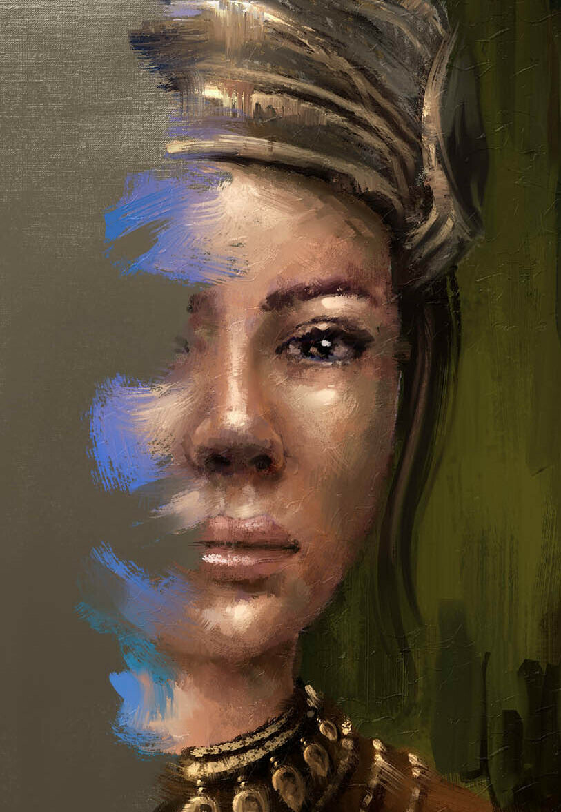 how to draw digital portraits in photoshop