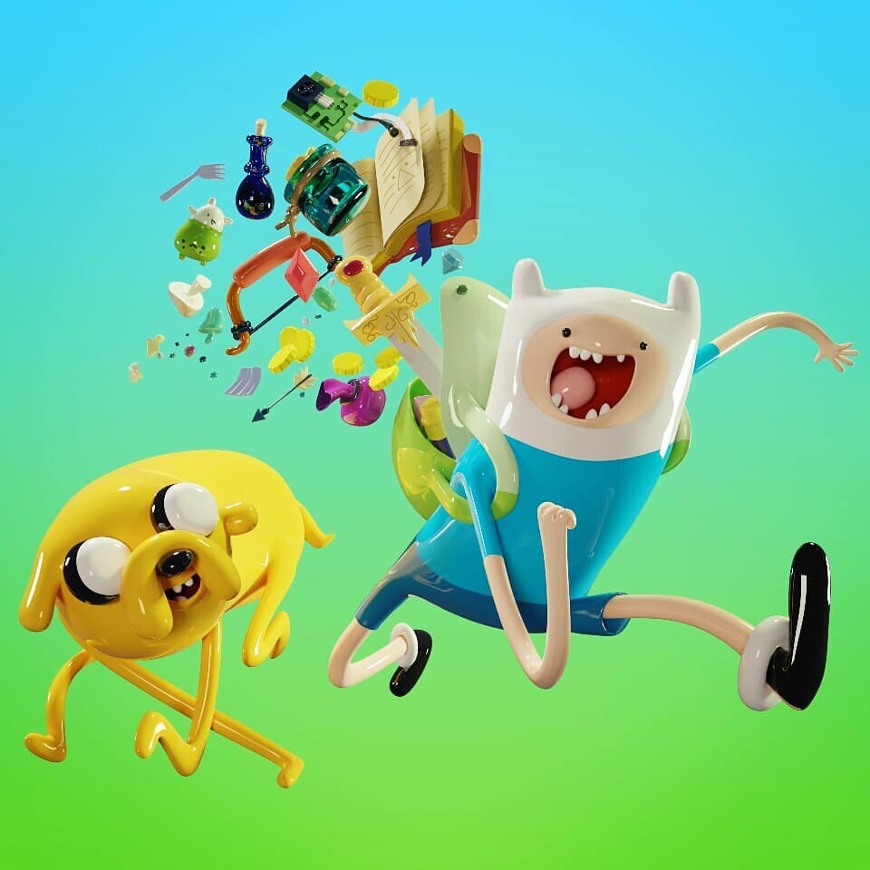Adventure Time With Finn And Jake Drawings