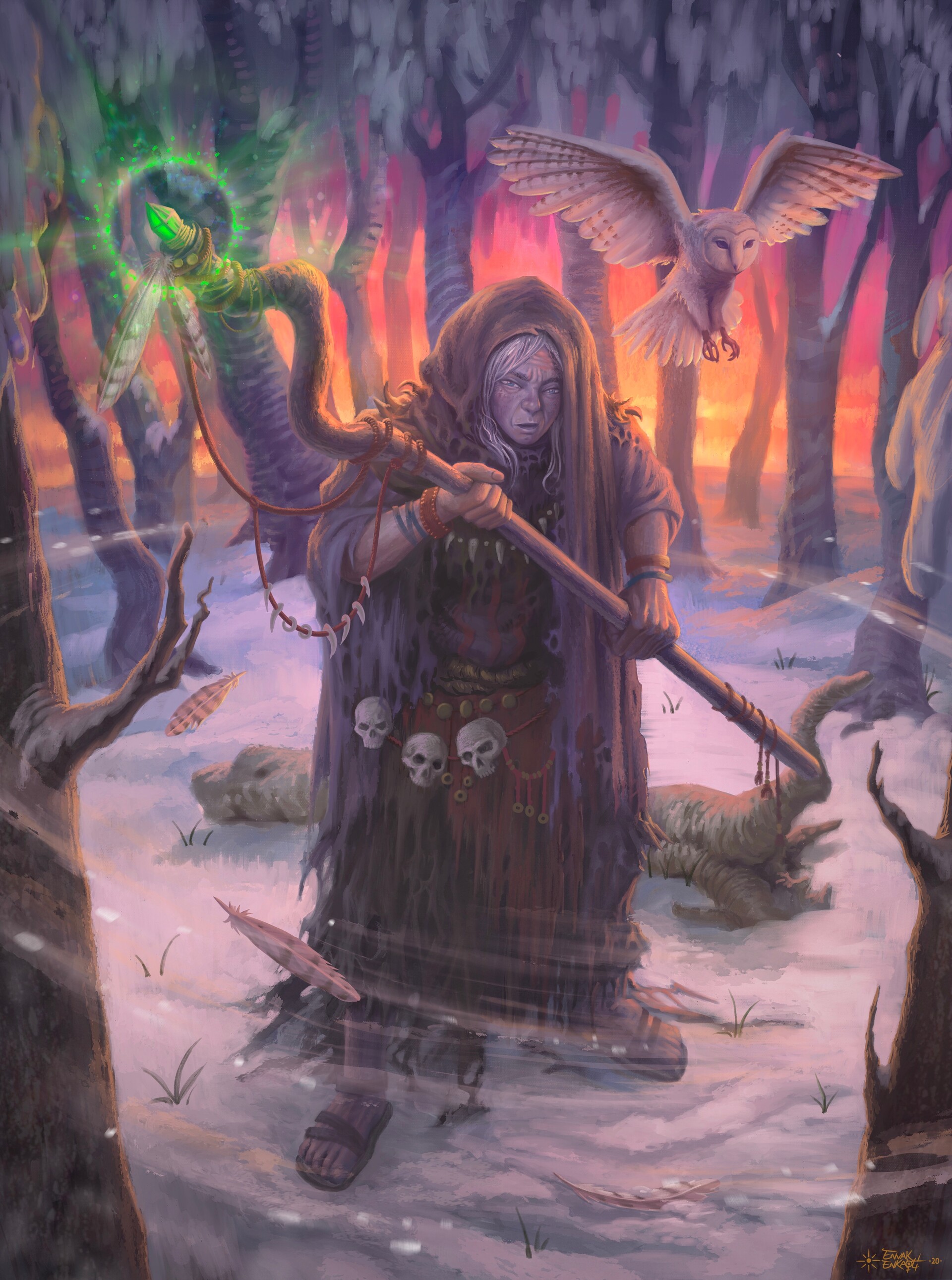 ArtStation - Wizard of the Snow - Commission Art