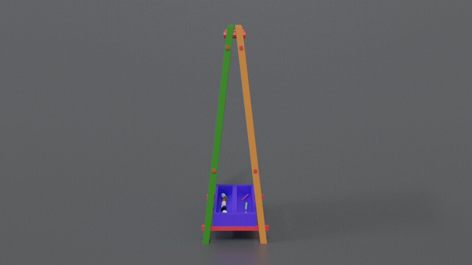 chroma 3D - Low Poly Cartoon Kids Drawing and Writing Board