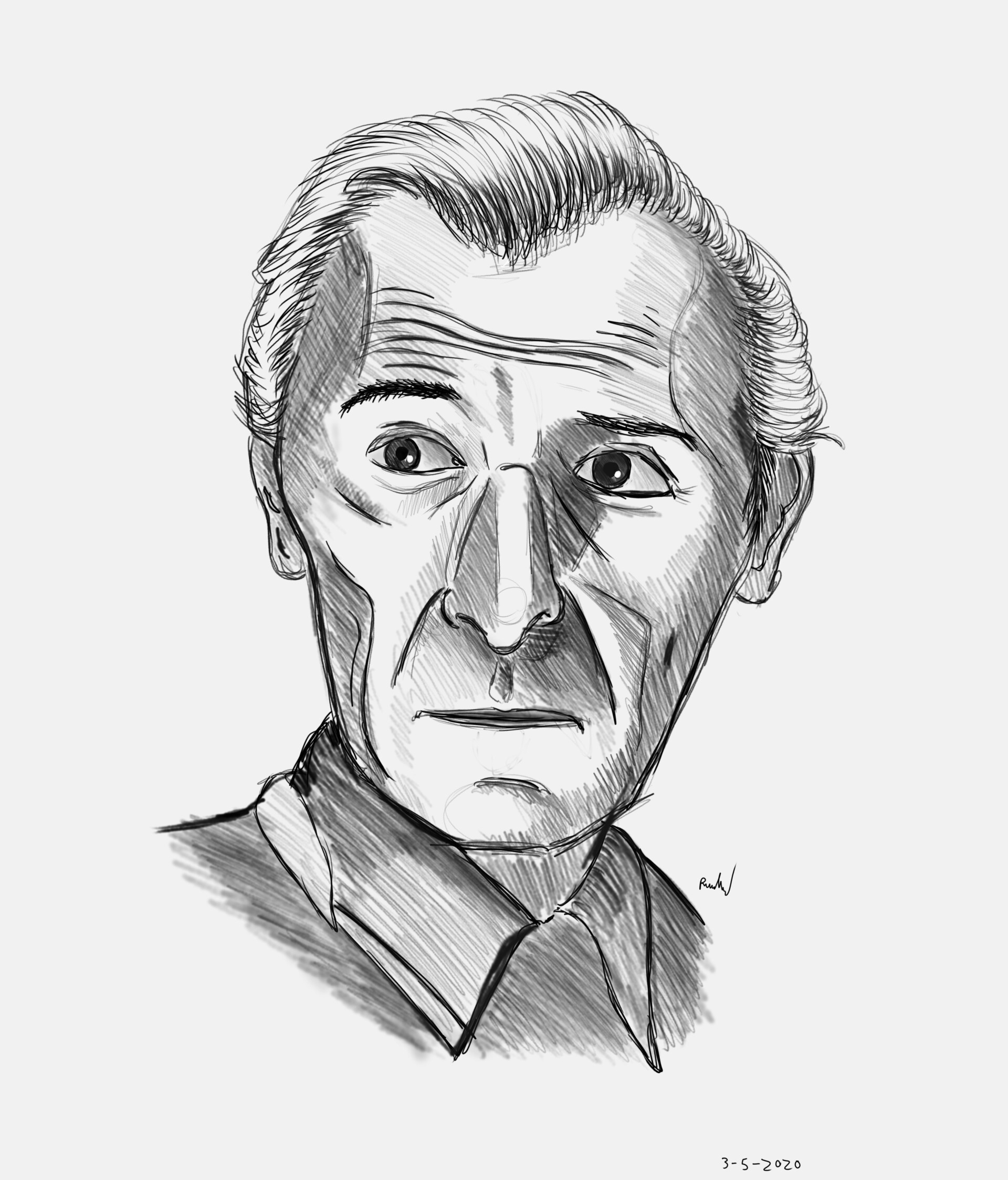 ArtStation - Peter Cushing-Sketch Drawing