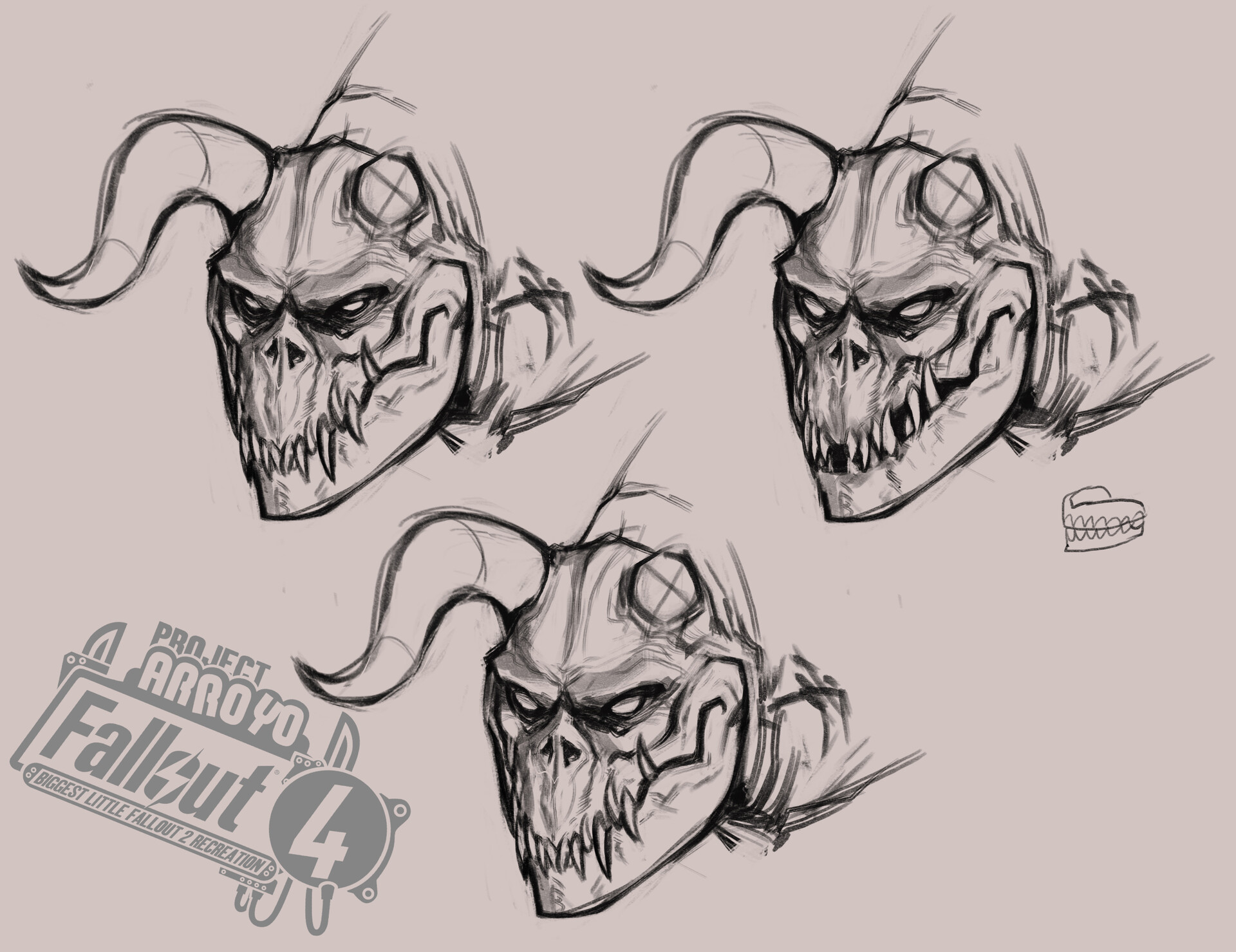 ArtStation - Project Arroyo_Deathclaw concept_head.