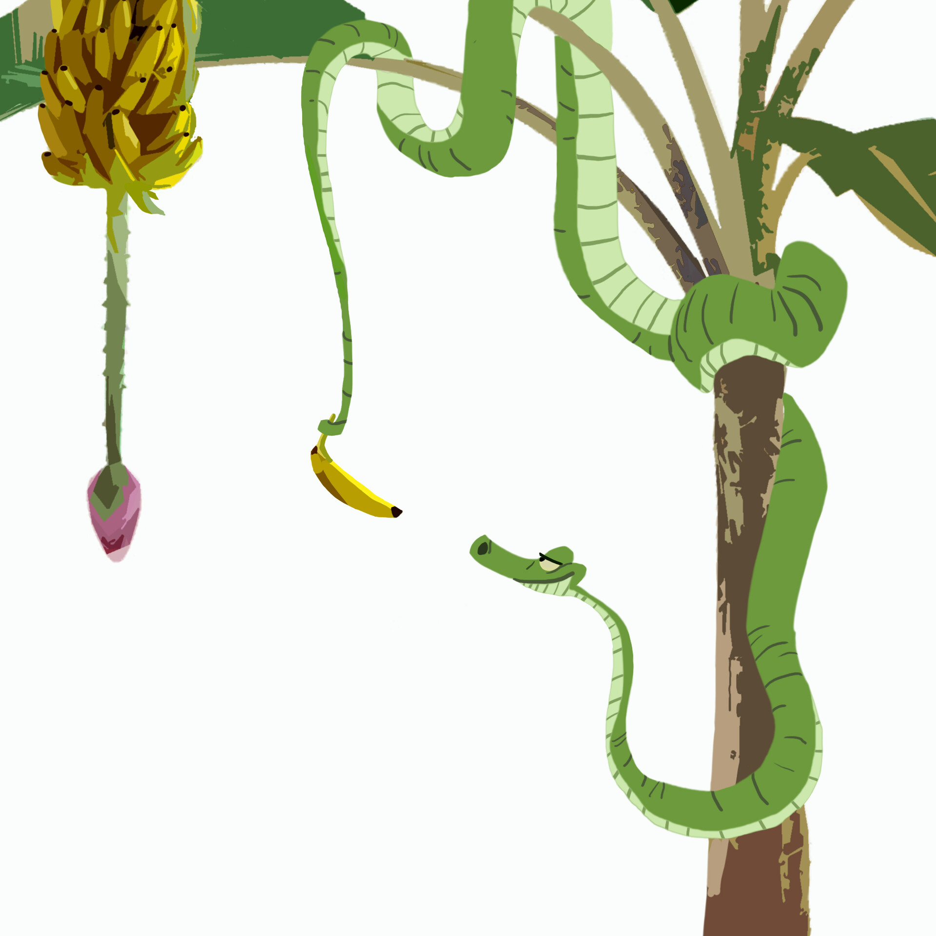 ArtStation - The snake who loved bananas