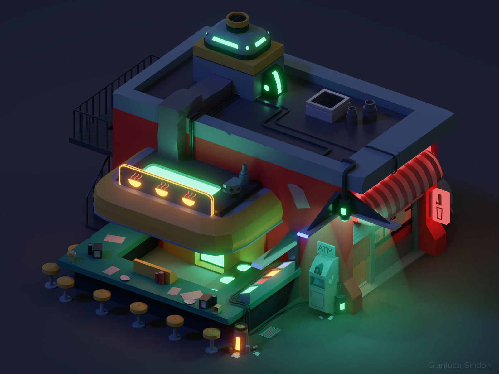 ArtStation - Sci-fi Diorama