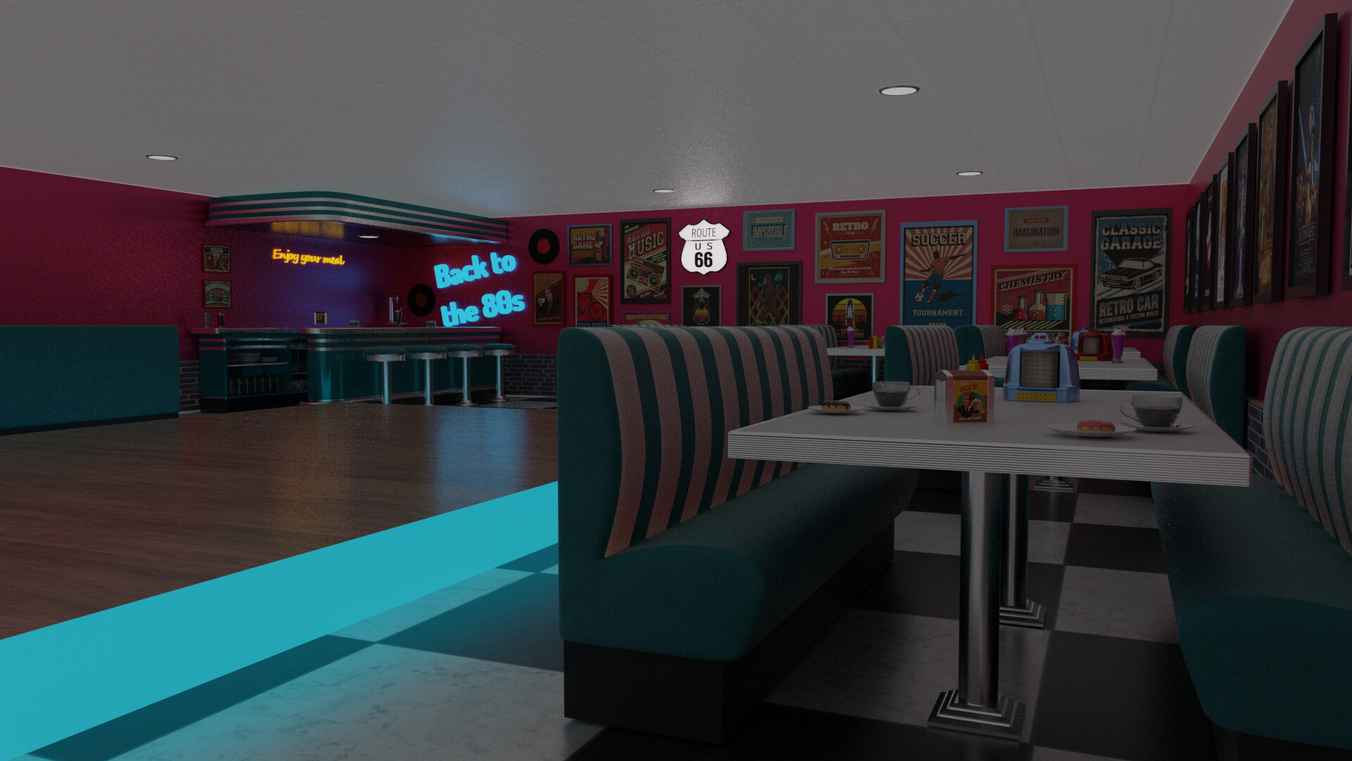 Nerea Rodriguez Arce - 80s themed restaurant