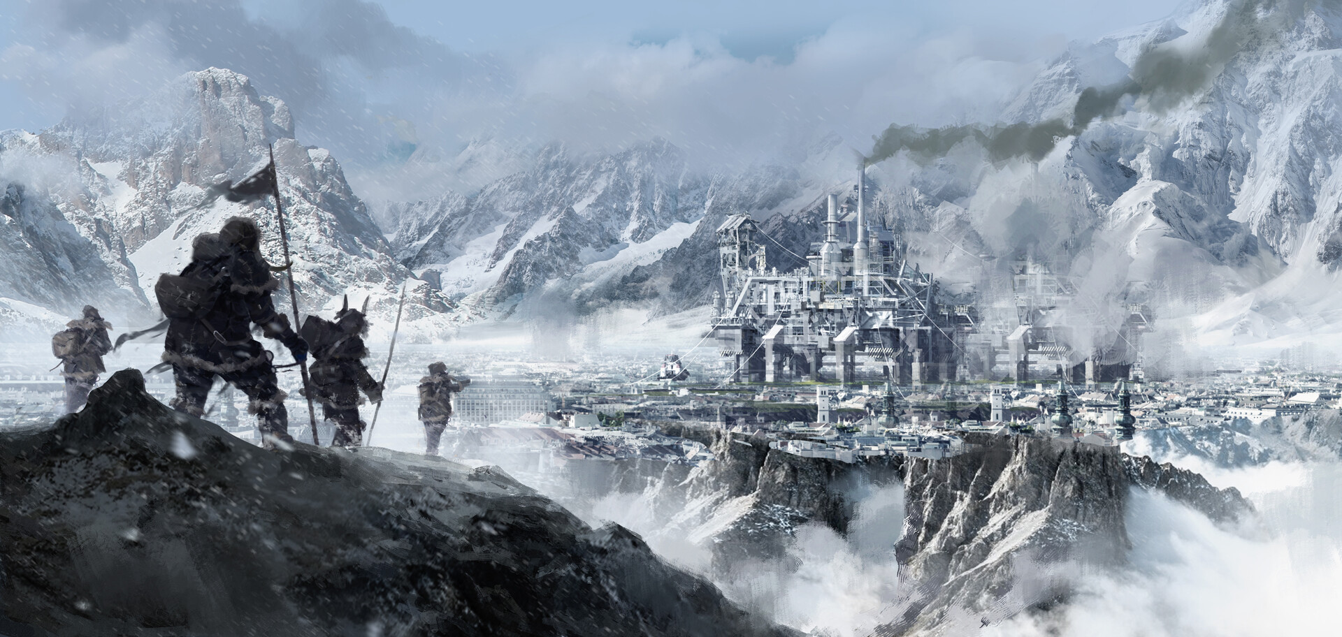 ArtStation - Frozen city concept