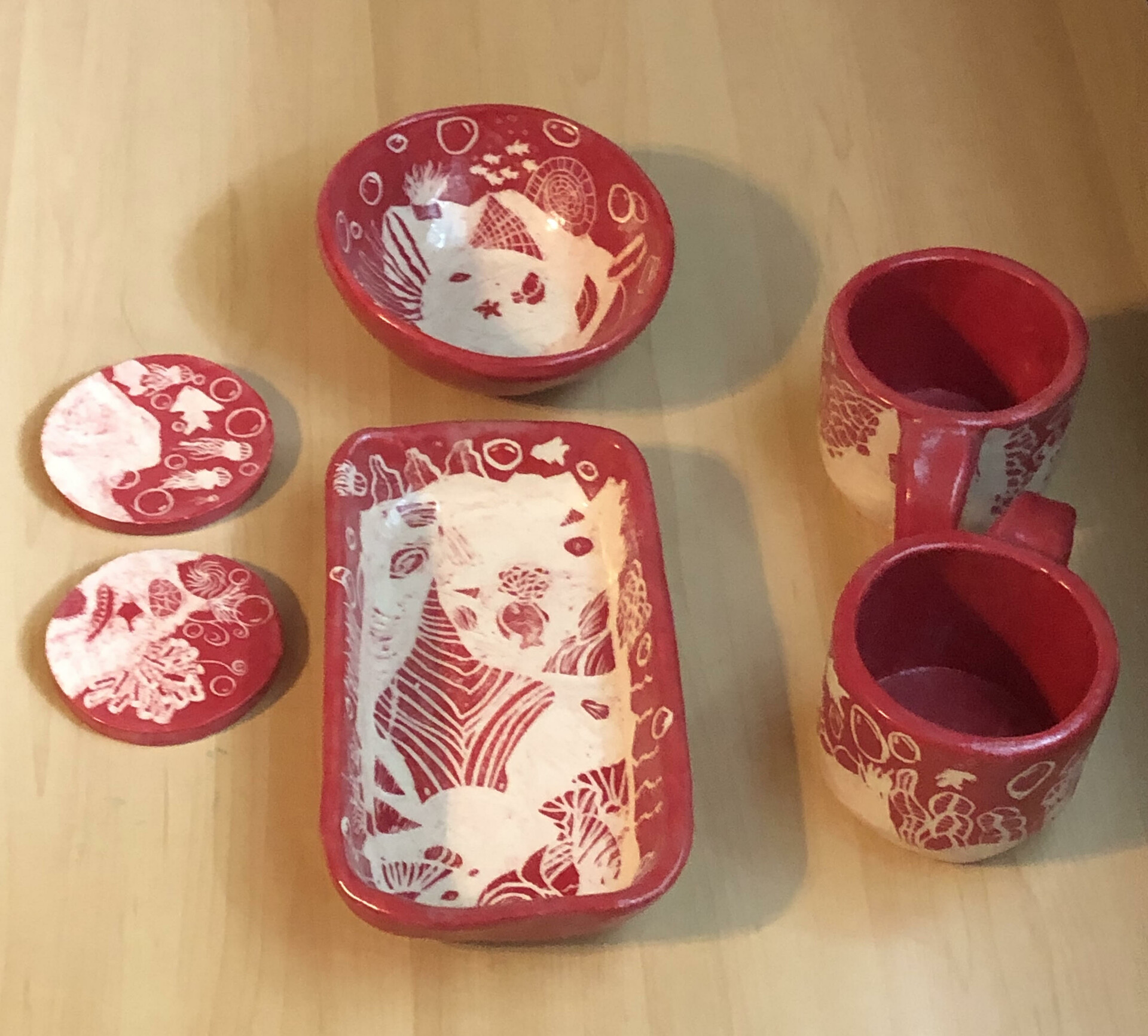 ArtStation - Crimson Ocean Ceramics Set