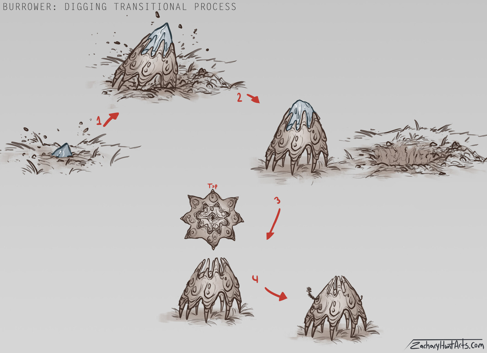 Zachary Hunt - Burrower: Creature Concept