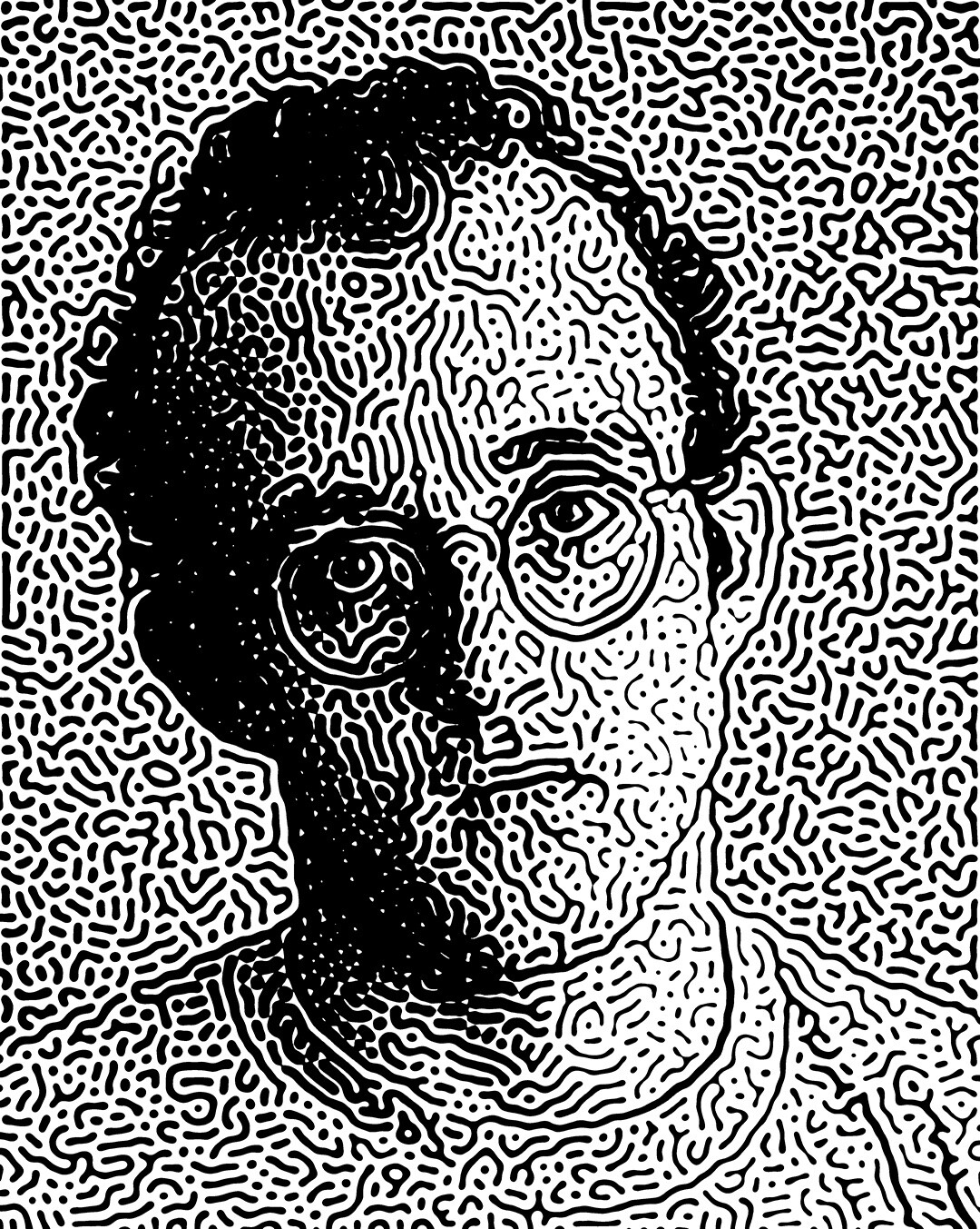 ArtStation - Keith Haring Reaction-Diffusion Halftone