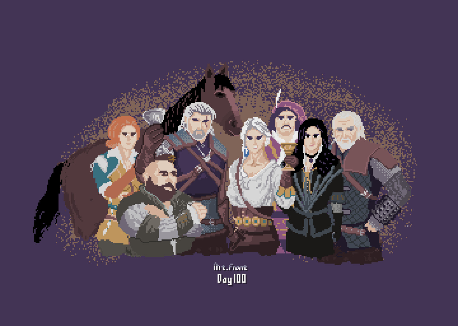 Mt Front - Pixel Art The Witcher 10 yr anniversary cheers