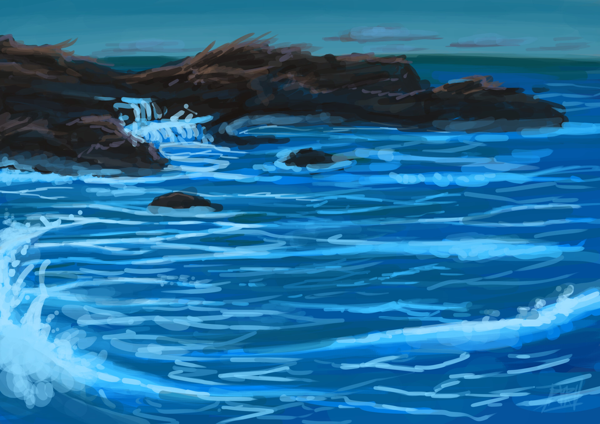 ArtStation - Painting.Studies-Ocean.Waves-02-08-2020