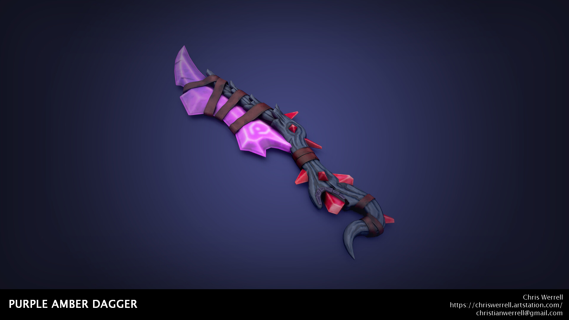 ArtStation - Purple Amber Dagger