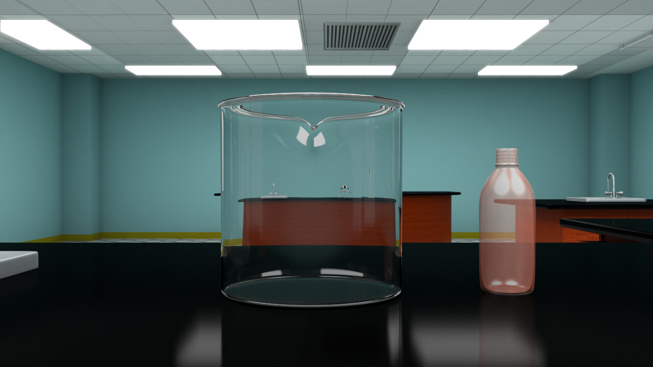 ArtStation - Chemistry Lab interior lighting & materials ,textures