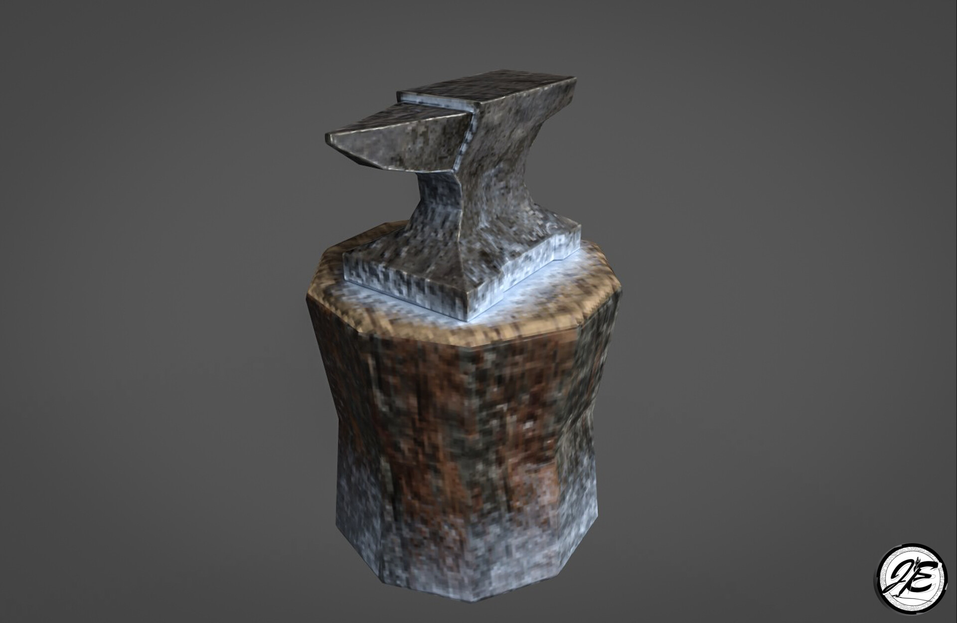 Jorden Estes - Frozen over Metal Anvil on Tree Stump